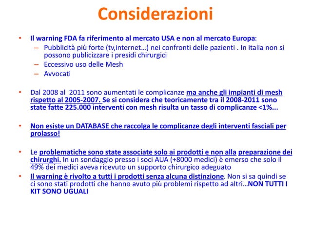 Colpocele anteriore recidivante: riparazione fasciale vs protesica | PPT