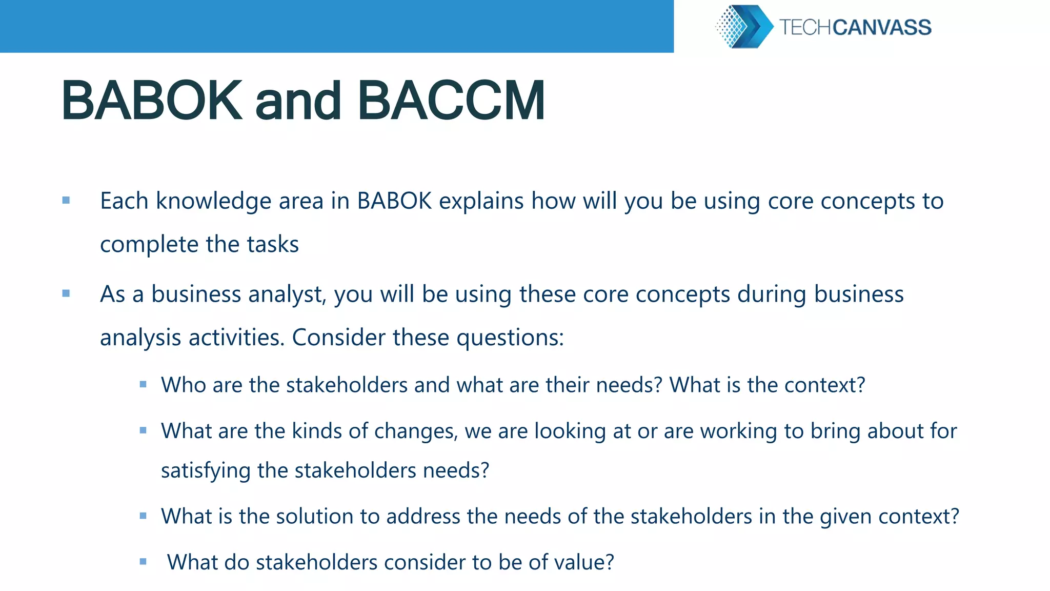 Business Analysis Core Concepts Model (BACCM) | PPTX