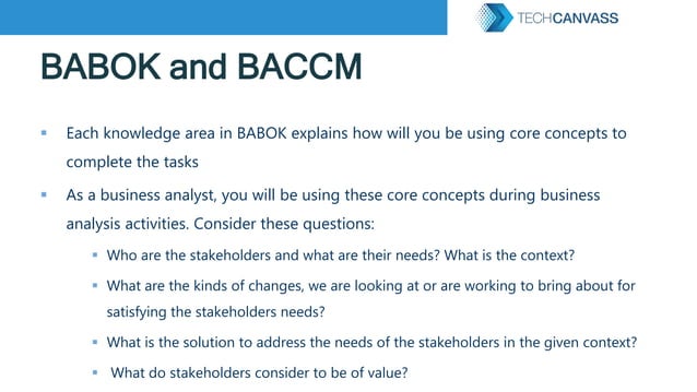 Business Analysis Core Concepts Model (BACCM) | PPTX