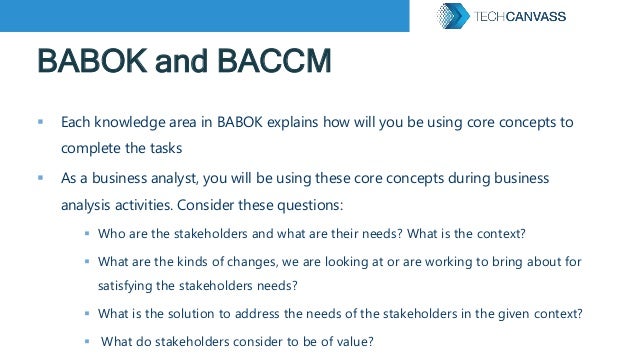 Business Analysis Core Concepts Model (BACCM)