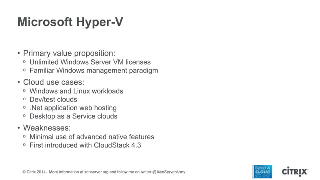 Hypervisor Capabilities in Apache CloudStack 4.3 | PPT