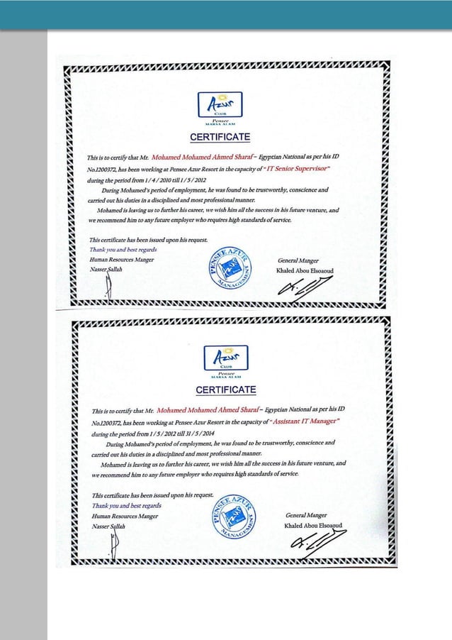 Mohamed sharaf C.V (2) | PDF | Computer Networking | Computing