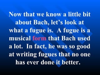 Bach And The Fugue | PPT