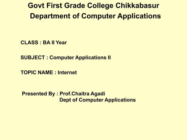 GFGC CHIKKABASUR | PPT