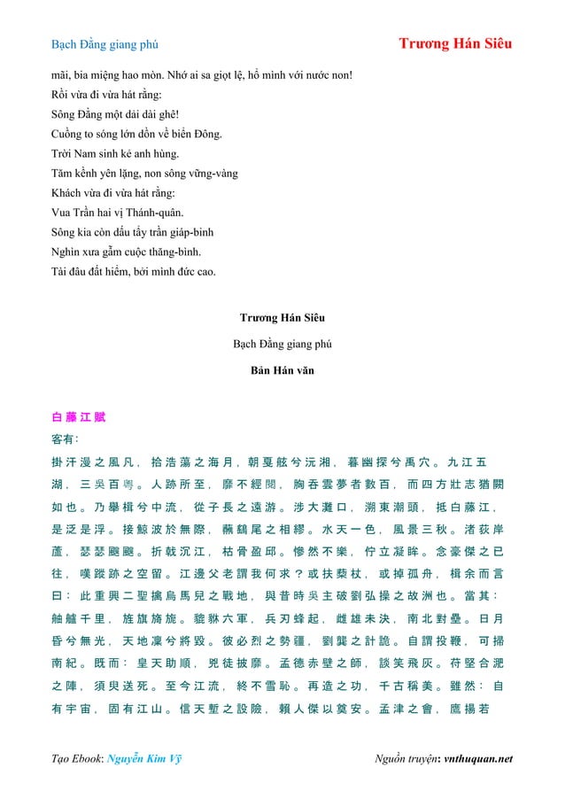Bach dang giang phu truong han sieu | PDF