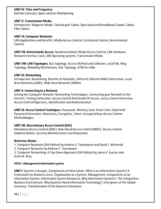 Bachelor of science in information technology- B.Sc-IT | PDF