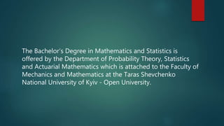 Bachelor in mathematics & statistics | PPTX