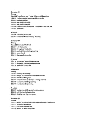 Bachelor of civil engineering | PDF
