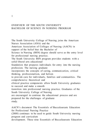 Bachelor of science in nursing program nursi | PDF