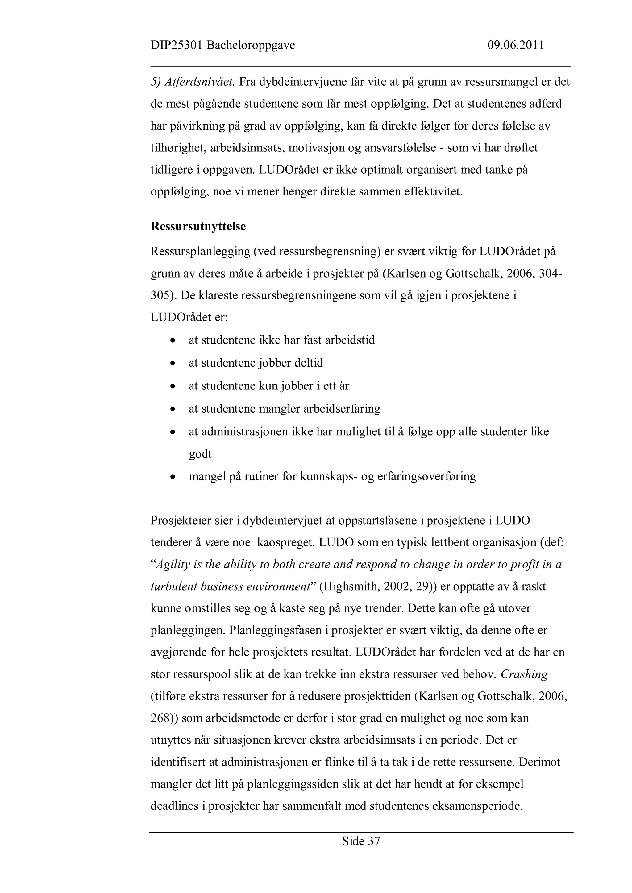 Bacheloroppgave i Prosjektledelse | PDF