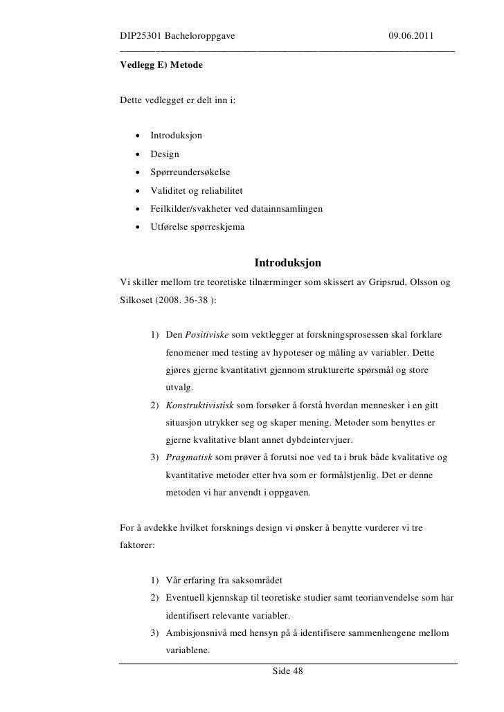 Bacheloroppgave i Prosjektledelse