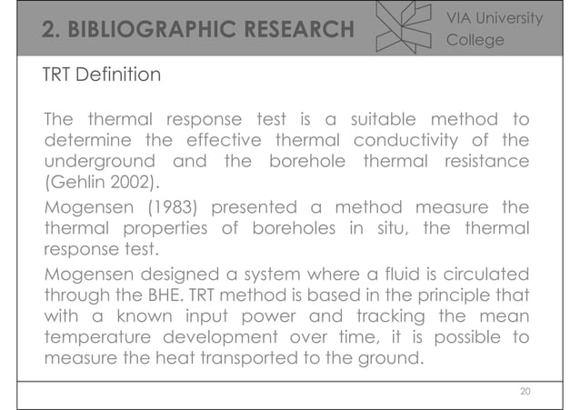 Thermal response test and soil geothermal modelling | PDF | Geology ...