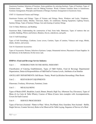Bachelors in hotel management | DOC