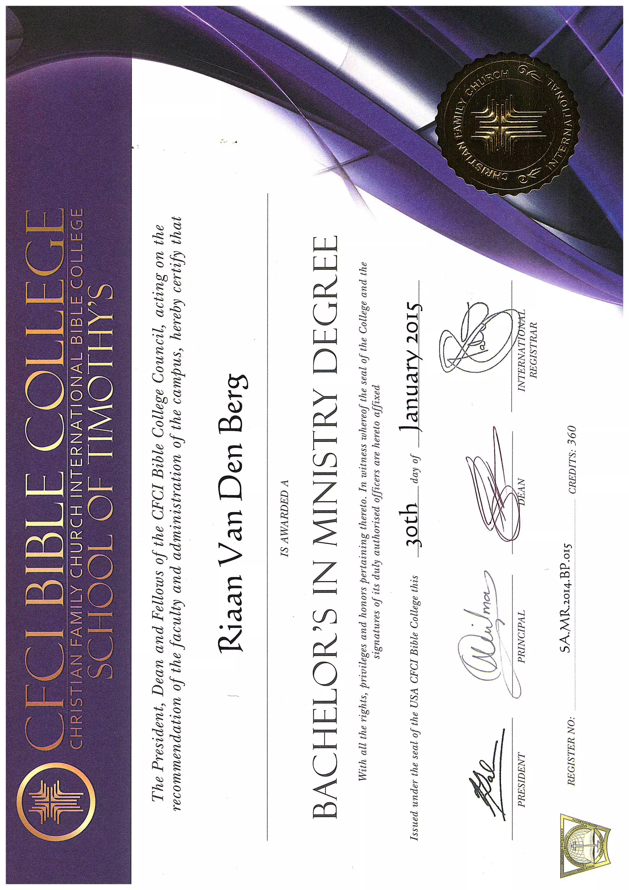 Bachelor's in Ministry Degree | PDF