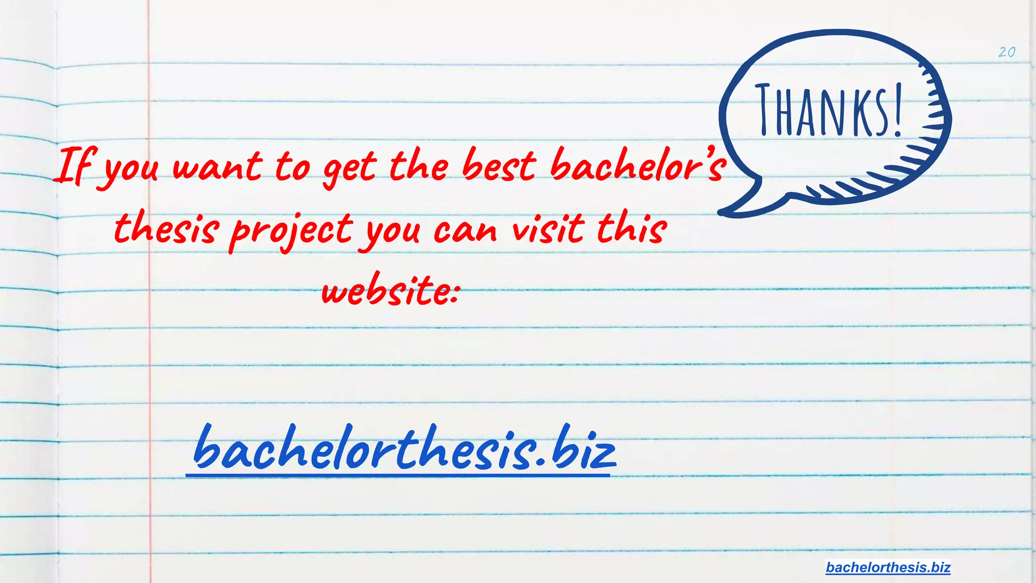 How to Write a Bachelor’s THesis | PPTX