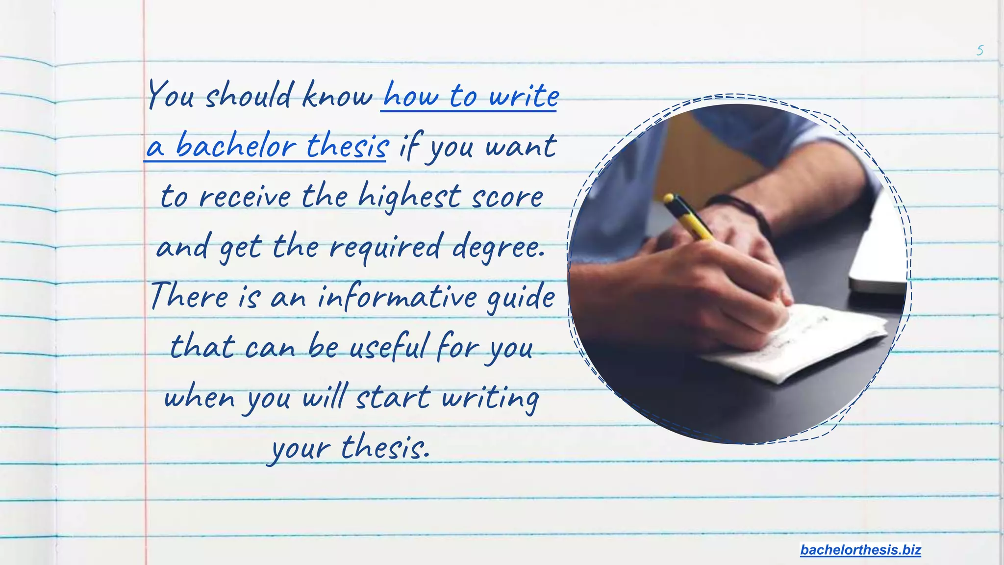 How to Write a Bachelor’s THesis | PPTX