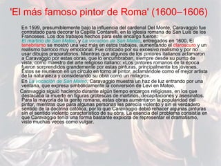 Bachiller la pintura-barroca-caravaggio- | PPT