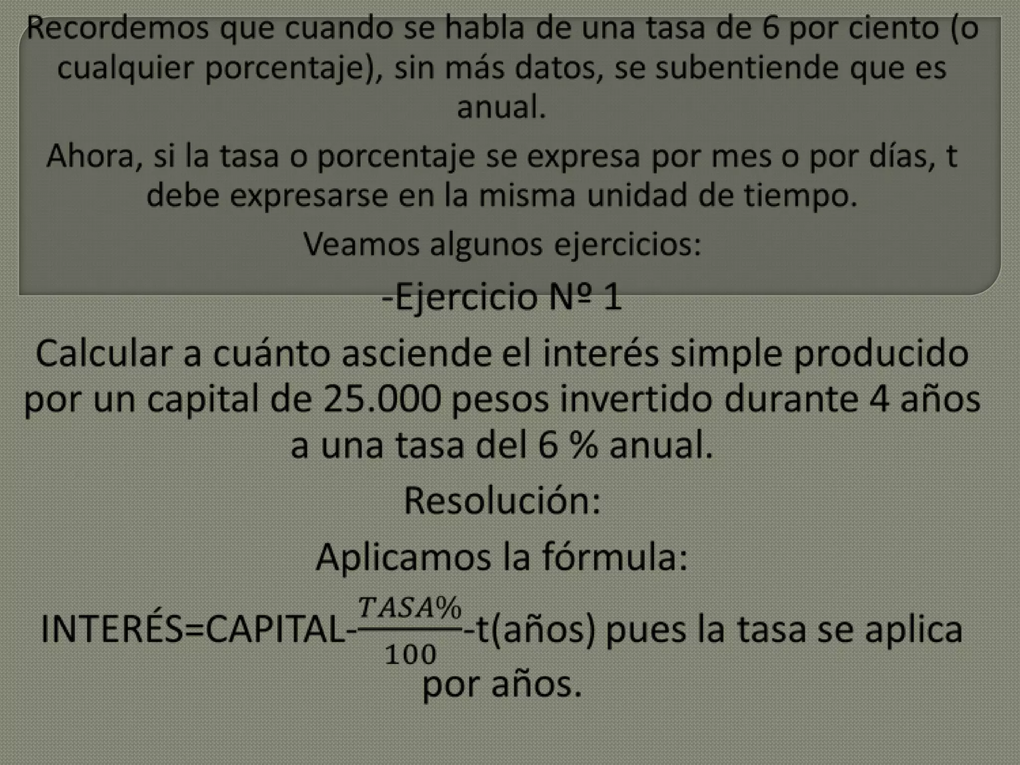 Interes simple y compuesto con ejemplos | PPT