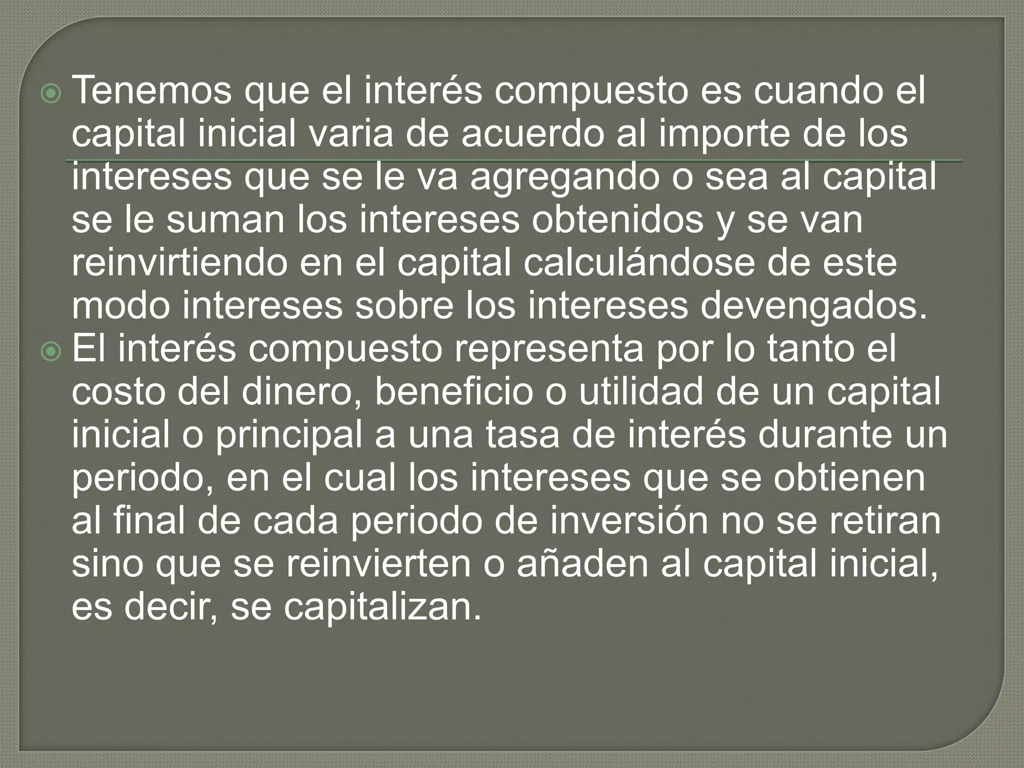 Interes simple y compuesto con ejemplos | PPT
