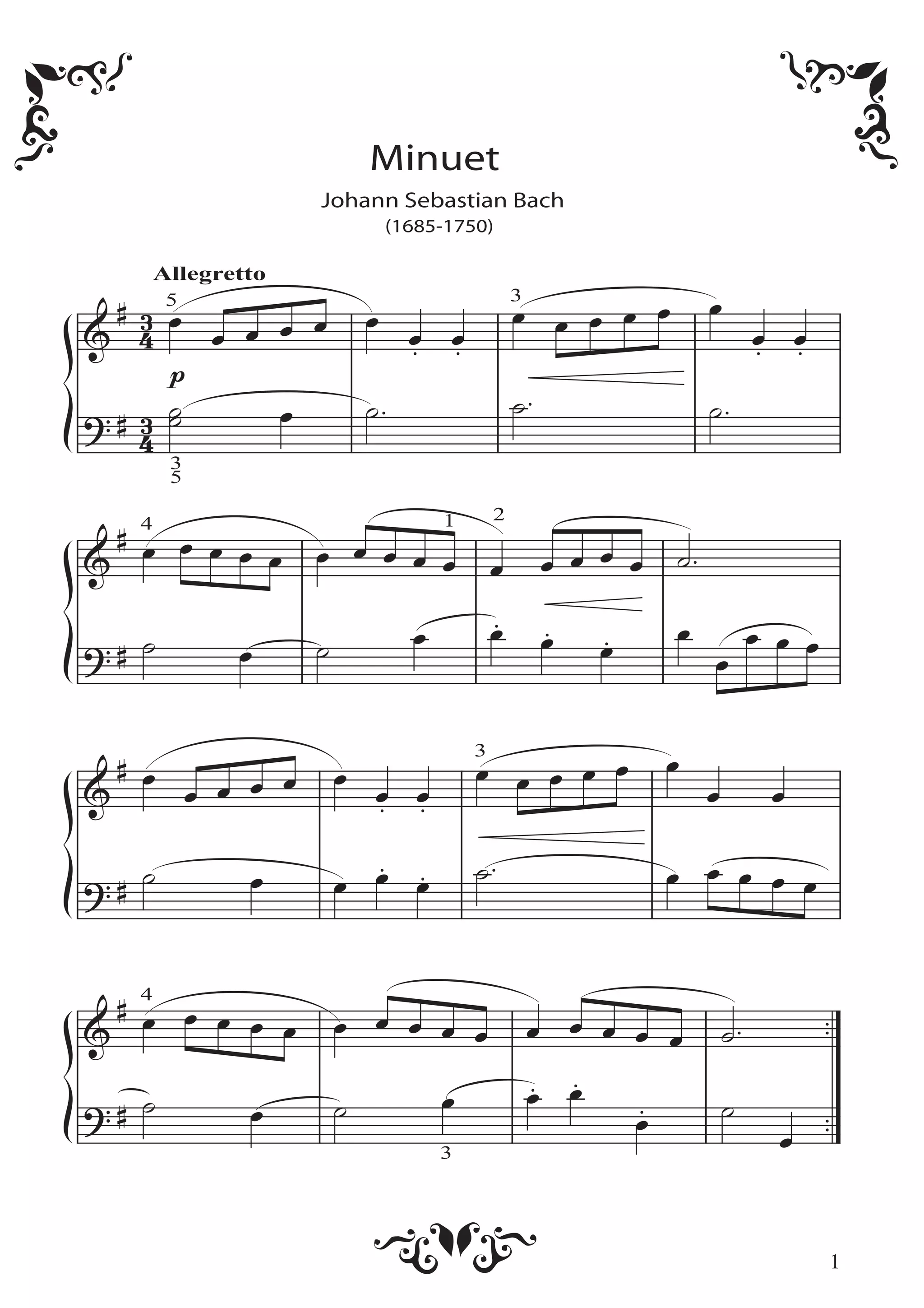 Bach minuet | PDF