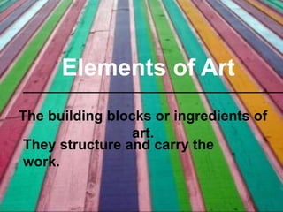 Elements of arts | PPTX | Computer Animation | Computer Software and ...