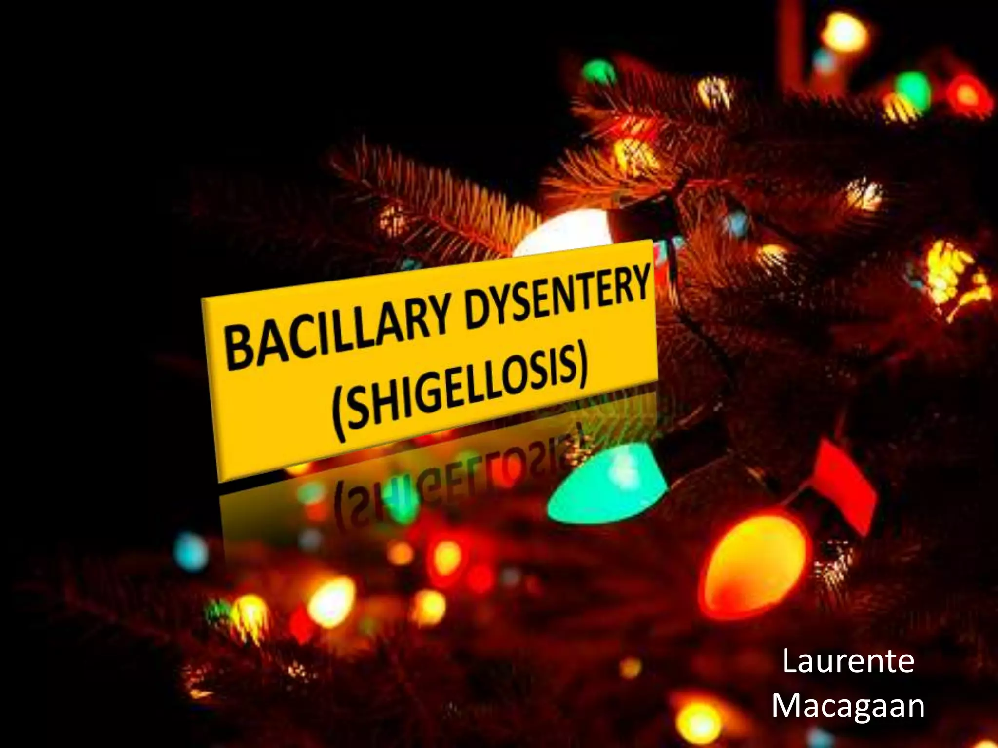 Bacillary dysentery (shigellosis) | PPTX