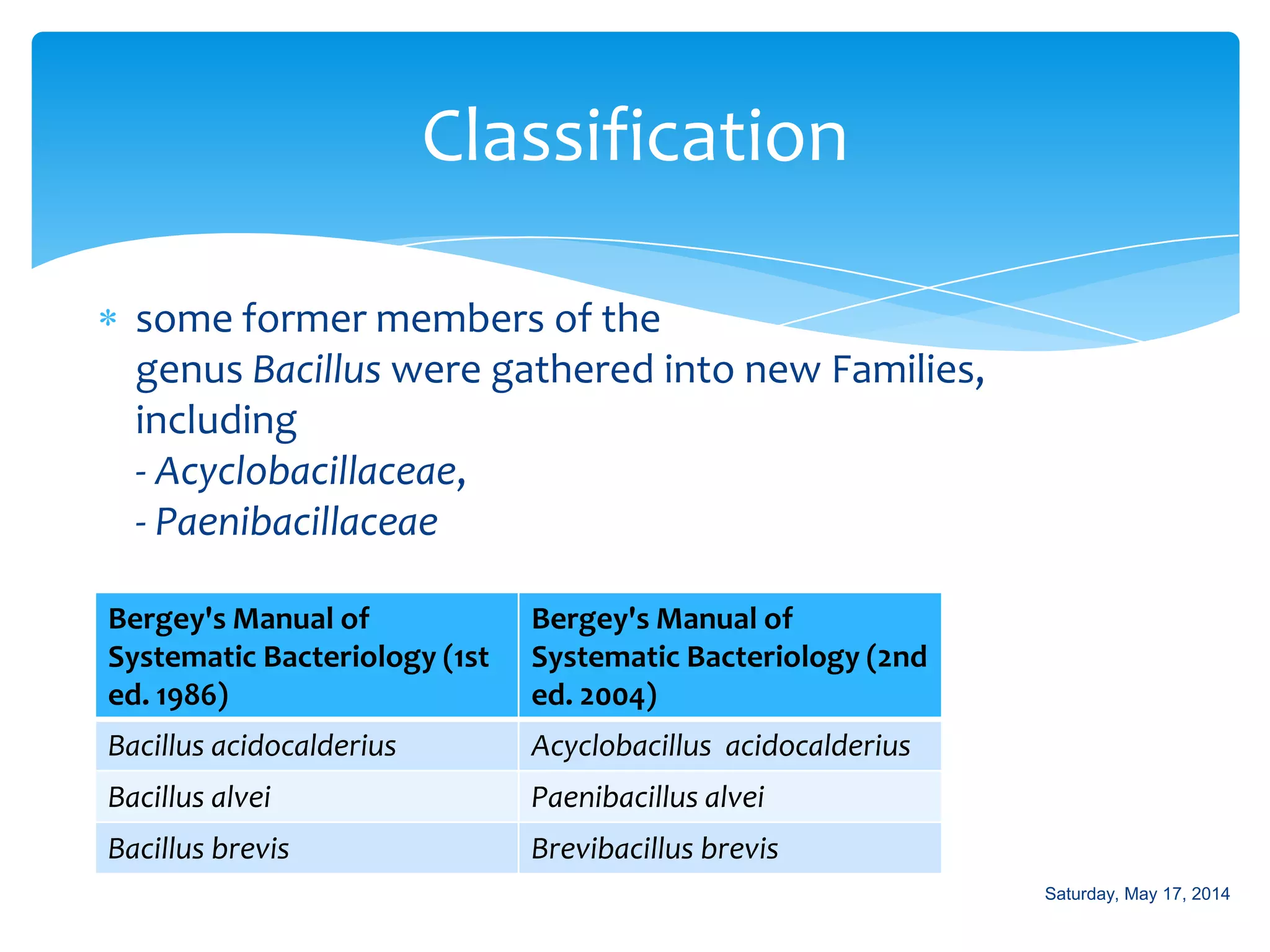Bacteriology: Bacillus | PPTX