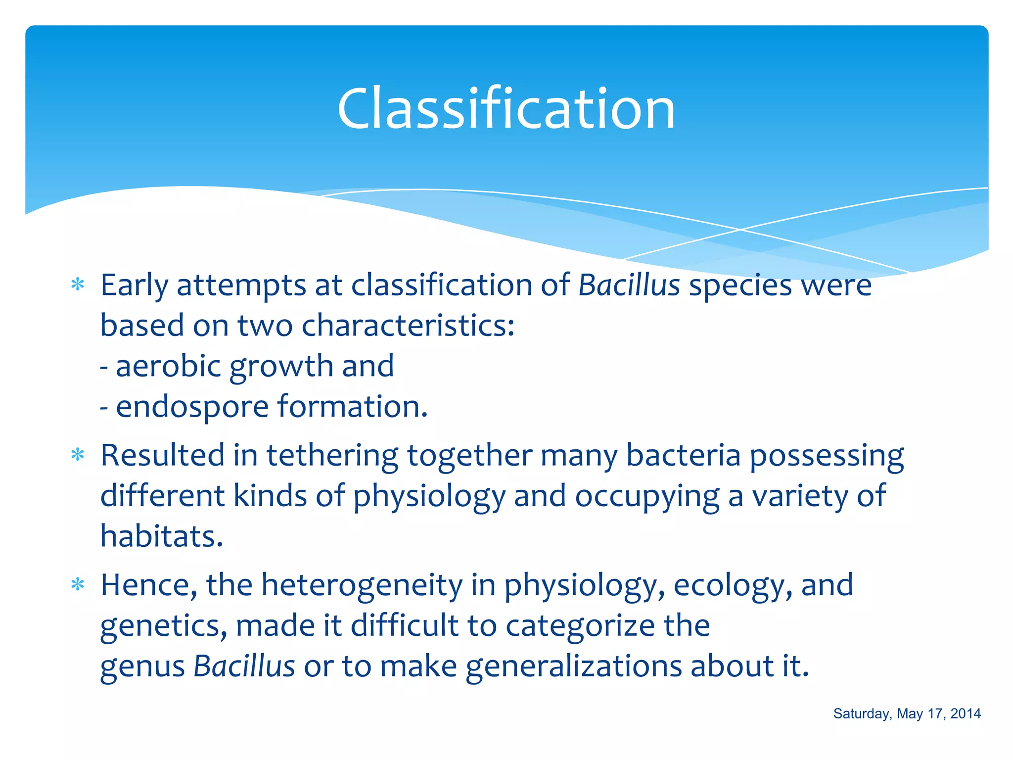 Bacteriology: Bacillus | PPTX