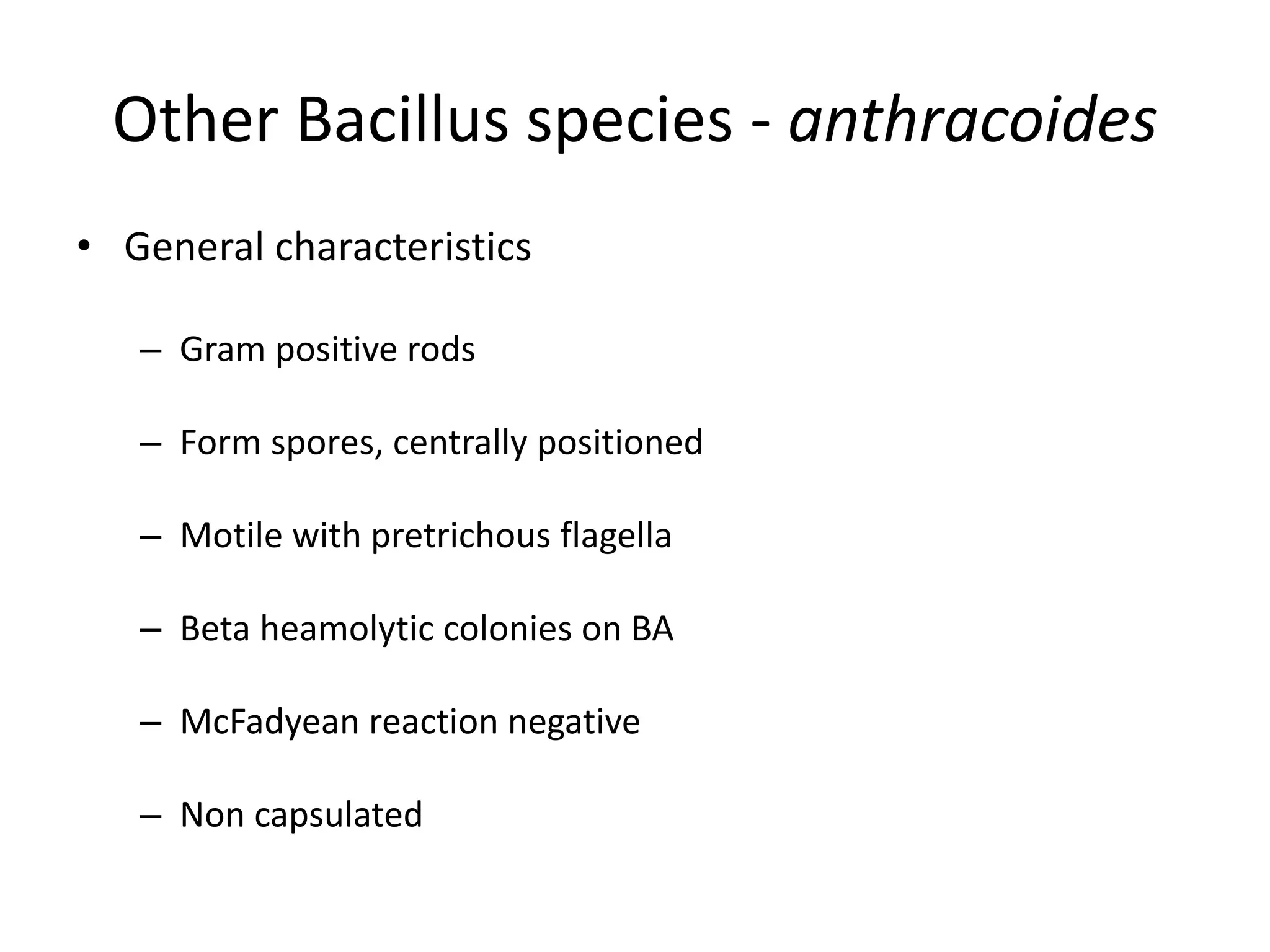 Bacillus species in medical microbiology | PPT