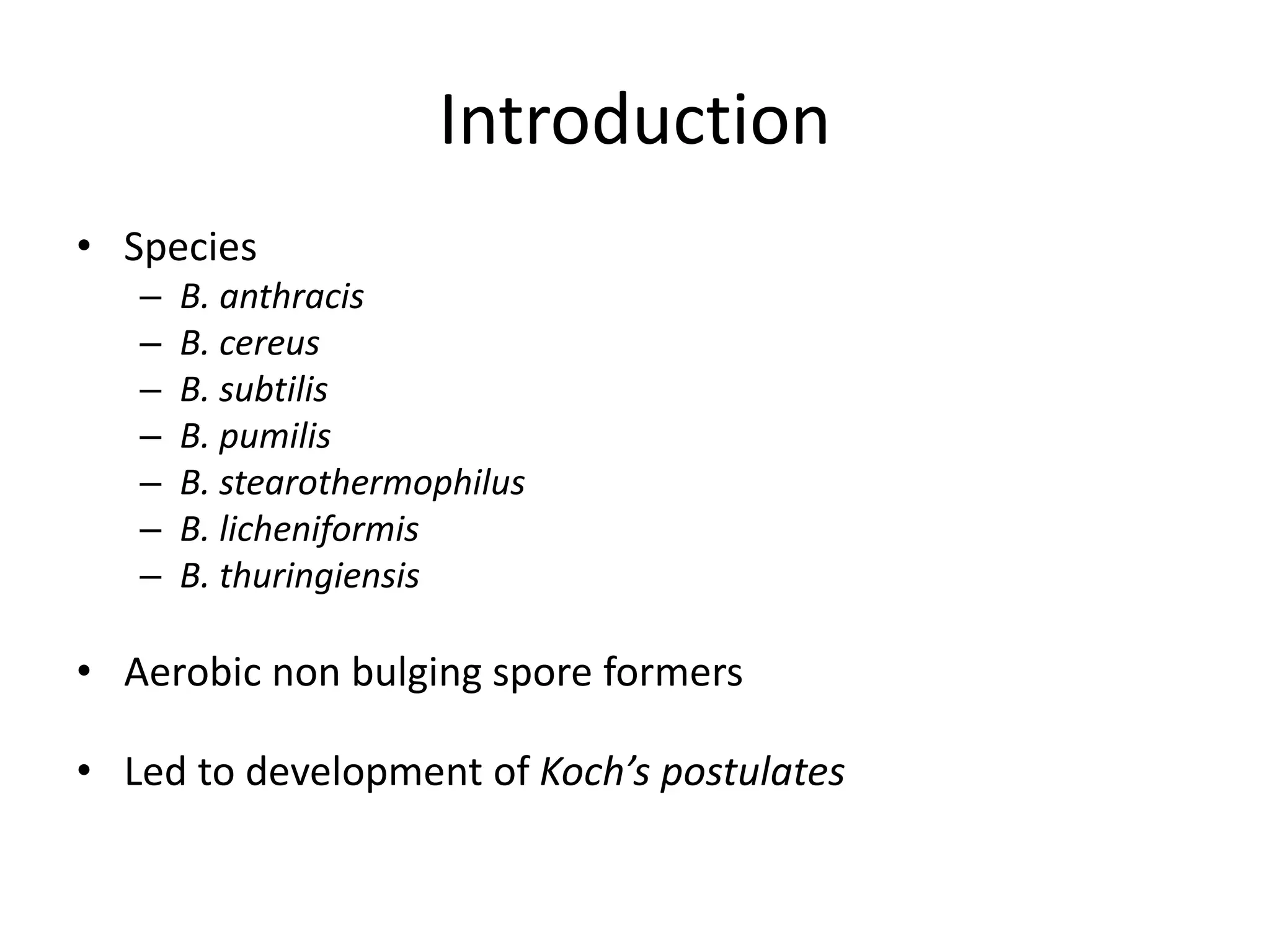 Bacillus species in medical microbiology | PPT