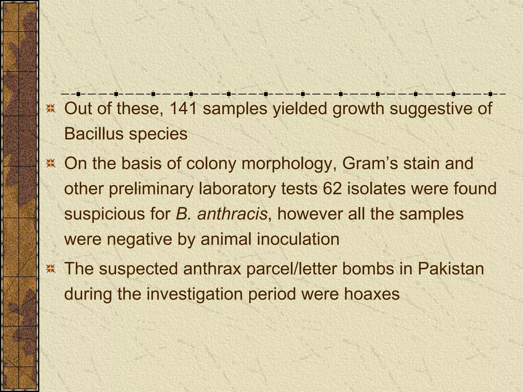 Bacillus anthracis | PPT