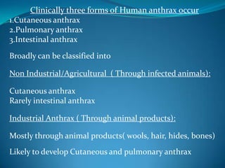 Bacillus anthrax ,a potent bioweapon | PPTX