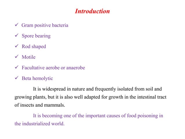 Bacillus cereus - contamination in food | PDF | Digestive Disorders ...