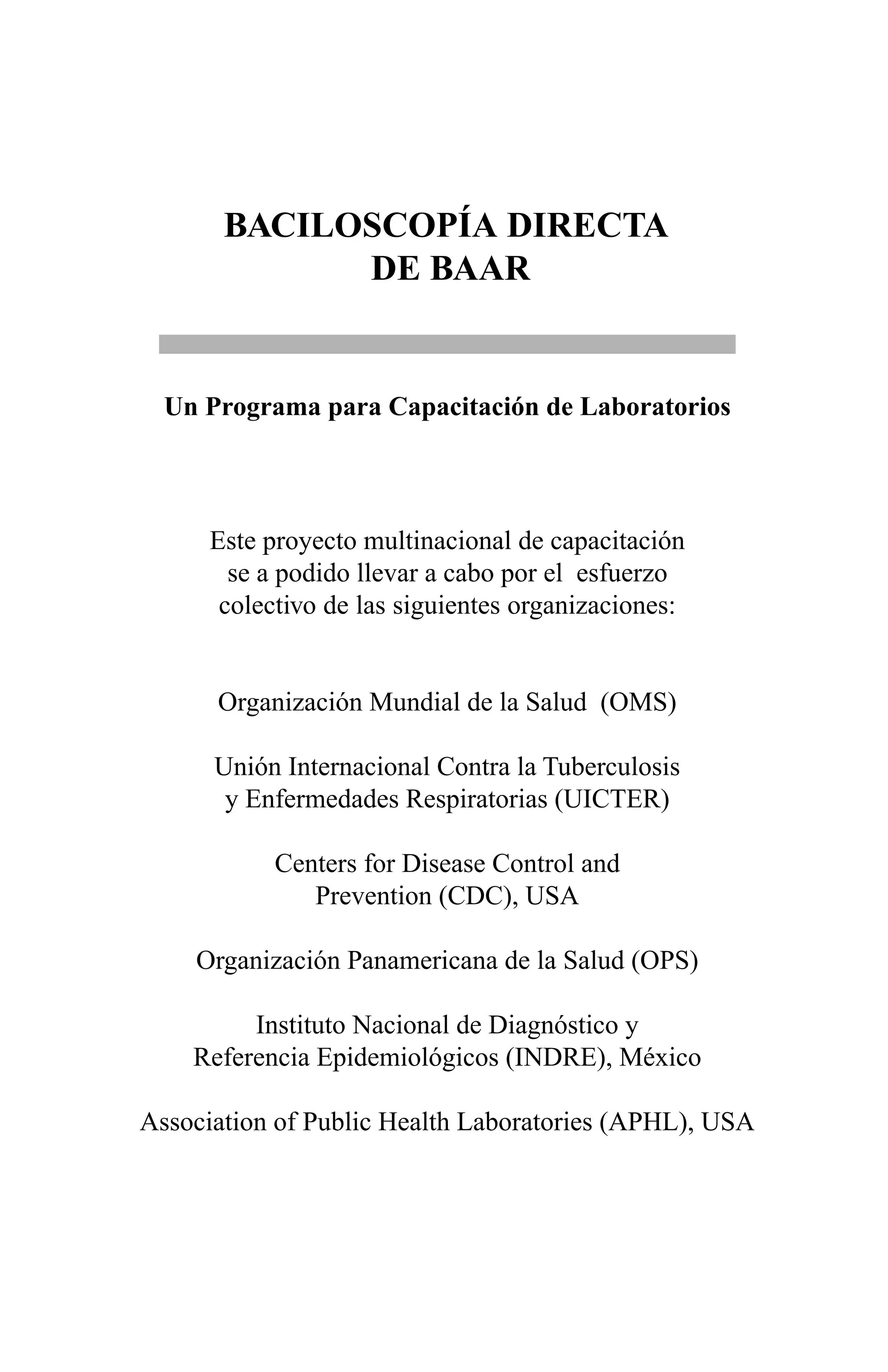 Baciloscopía directa | PDF