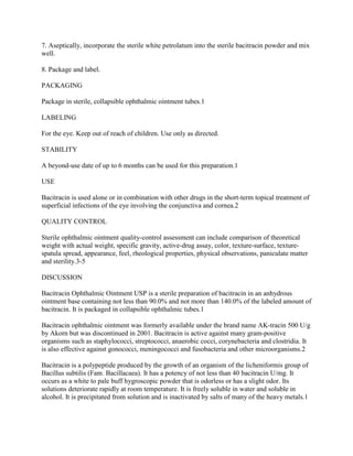 Bacitracin 500 | PDF