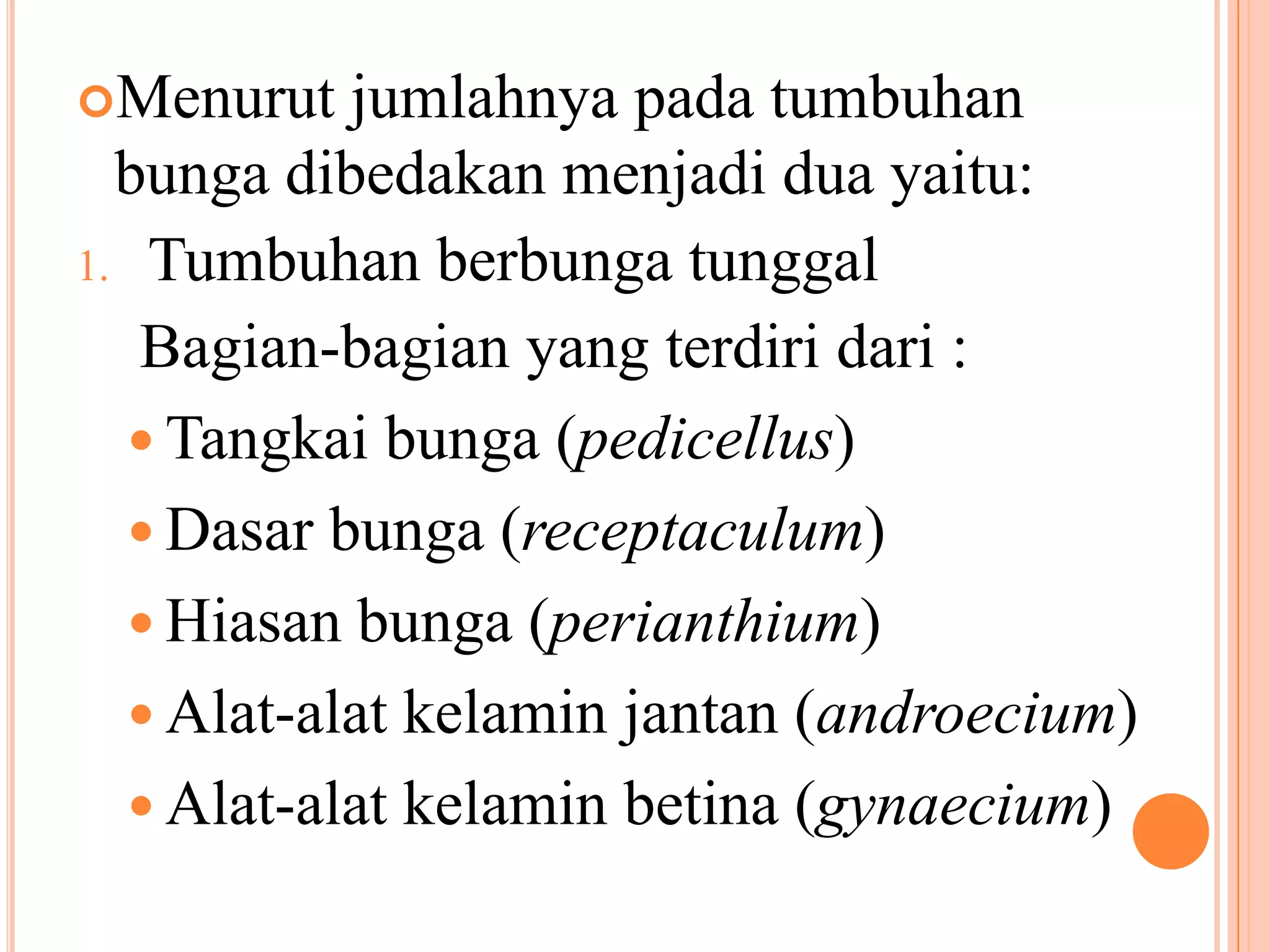 PPT Morfologi tumbuhan ( bunga ) | PPTX