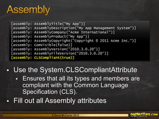 .NET Coding Standards For The Real World (2012) | PDF