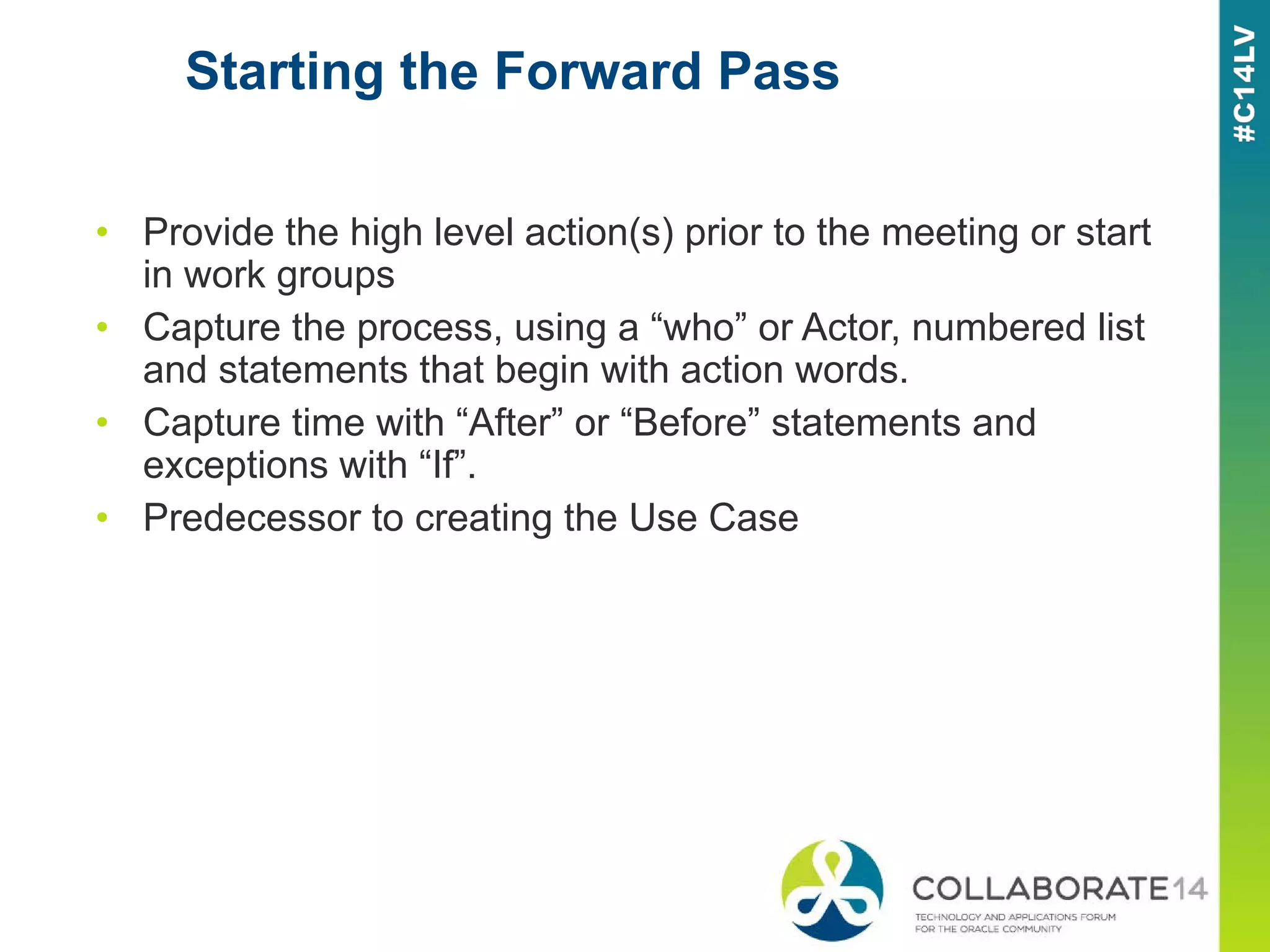 Back casting - a flow chart junkies approach - Oracle Primavera P6 Collaborate 14 | PDF