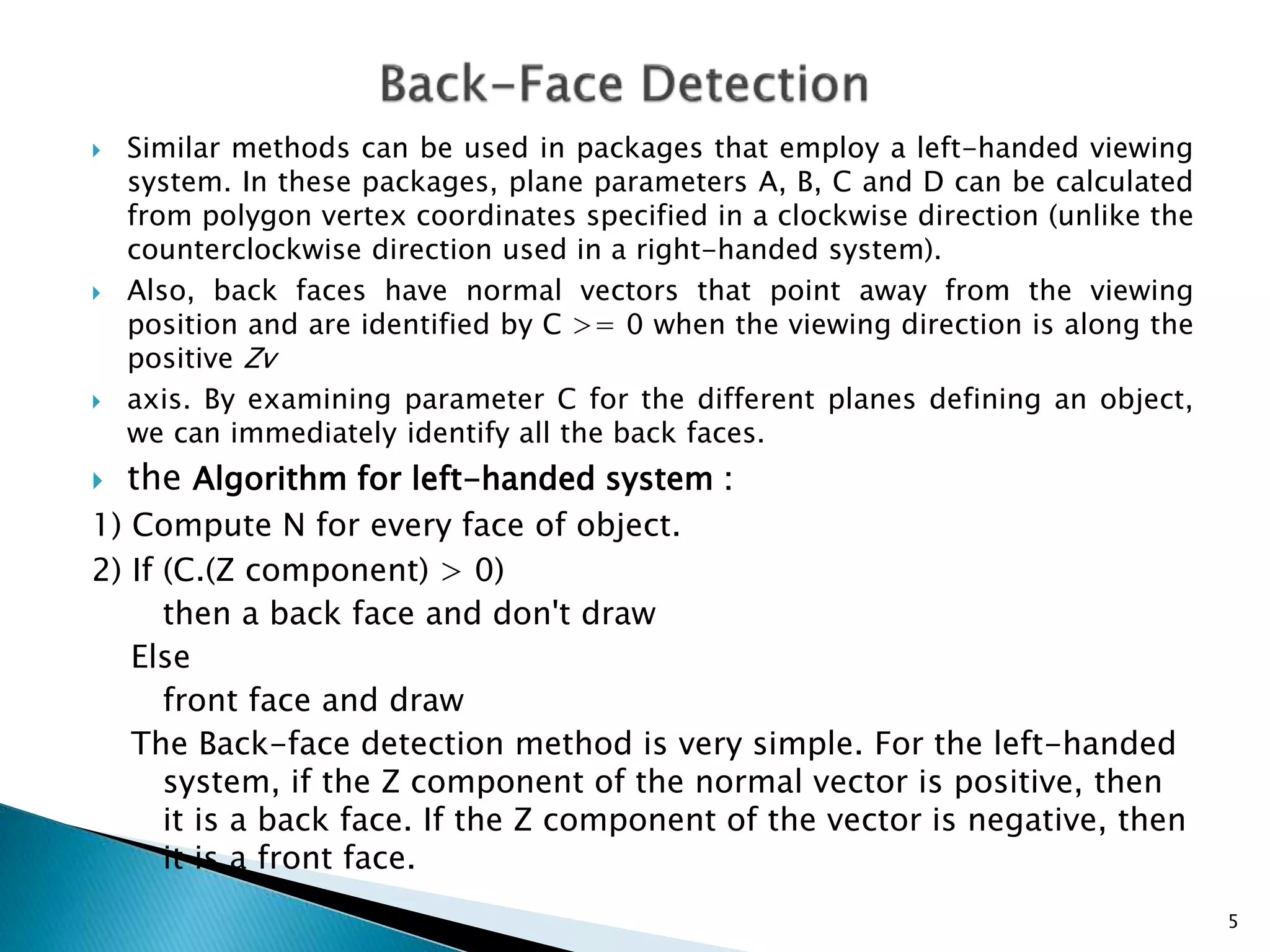 Back face detection | PPTX