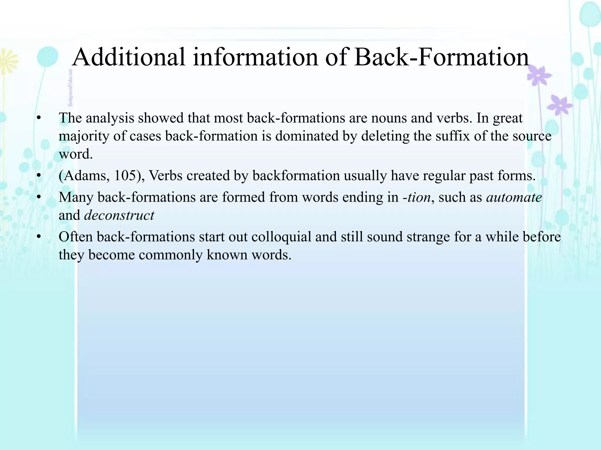 BACK-FORMATION II.pptx