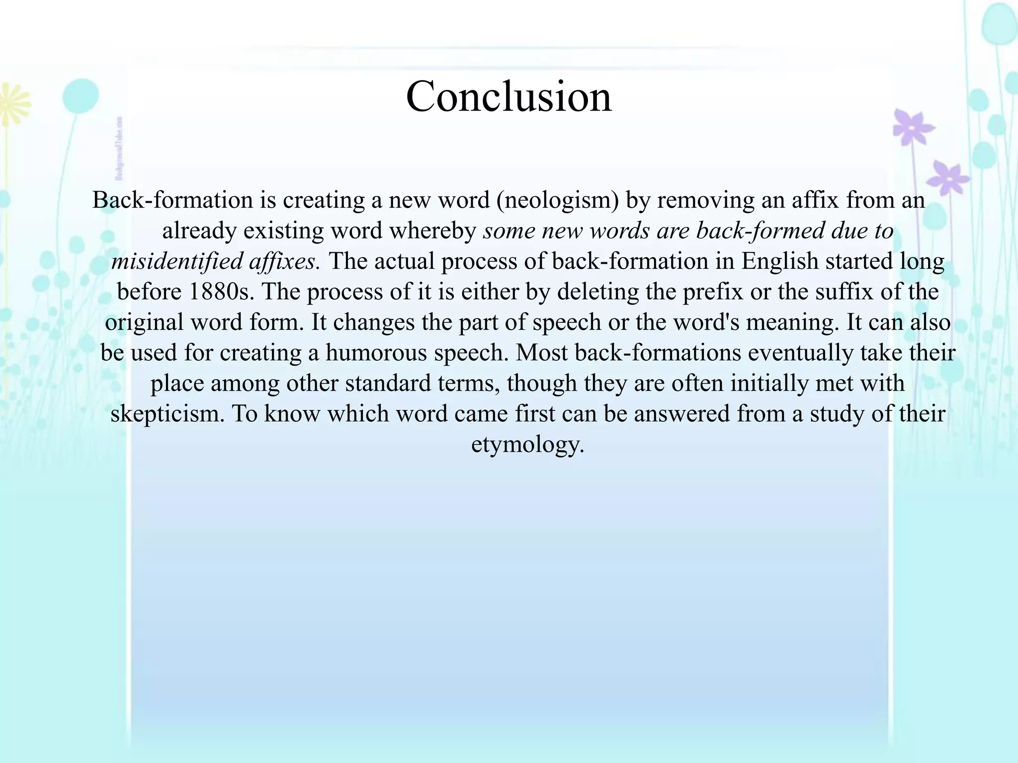 BACK-FORMATION II.pptx