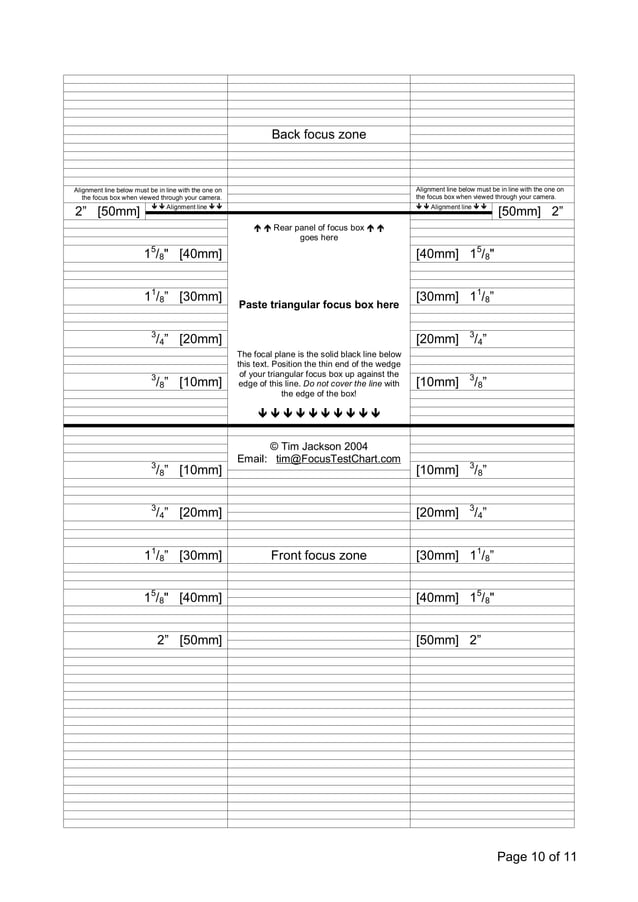 Back front focus test chart | PDF | Free Download