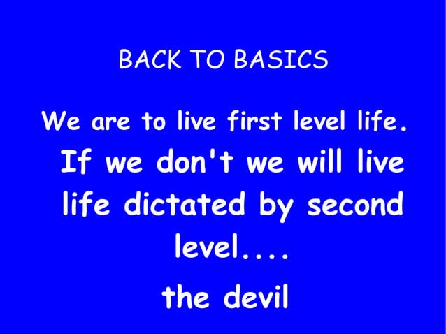 Back to Basics | PPT