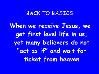 Back to Basics | PPT