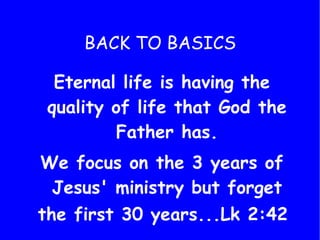 Back to Basics | PPT