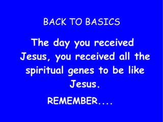 Back to Basics | PPT