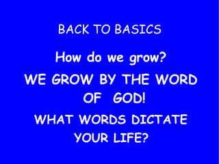 Back to Basics | PPT