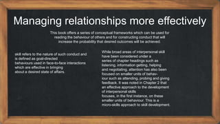 MANAGING RELATIONSHIPS MORE EFFECTIVELY | PPTX