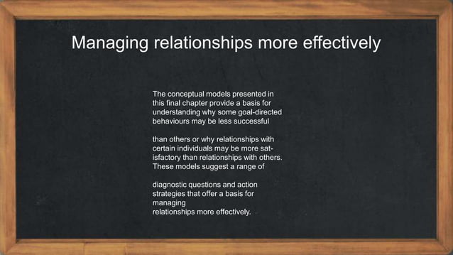 MANAGING RELATIONSHIPS MORE EFFECTIVELY | PPT