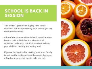 Back to-school nutrition tips | PDF